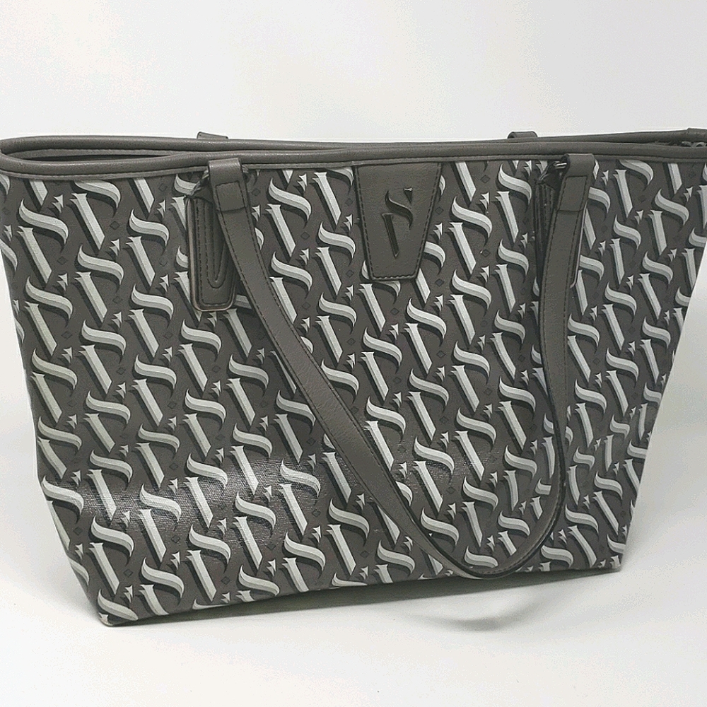 Simply Vera Wang Grey Signature Logo Tote Bag - Gem